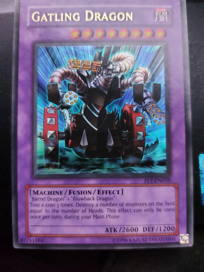 YuGiOh FET-EN035 Gatling Dragon, Hobbies & Toys, Toys & Games on Carousell