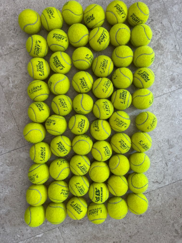 70 used tennis balls, Sports Equipment, Sports & Games, Racket & Ball ...