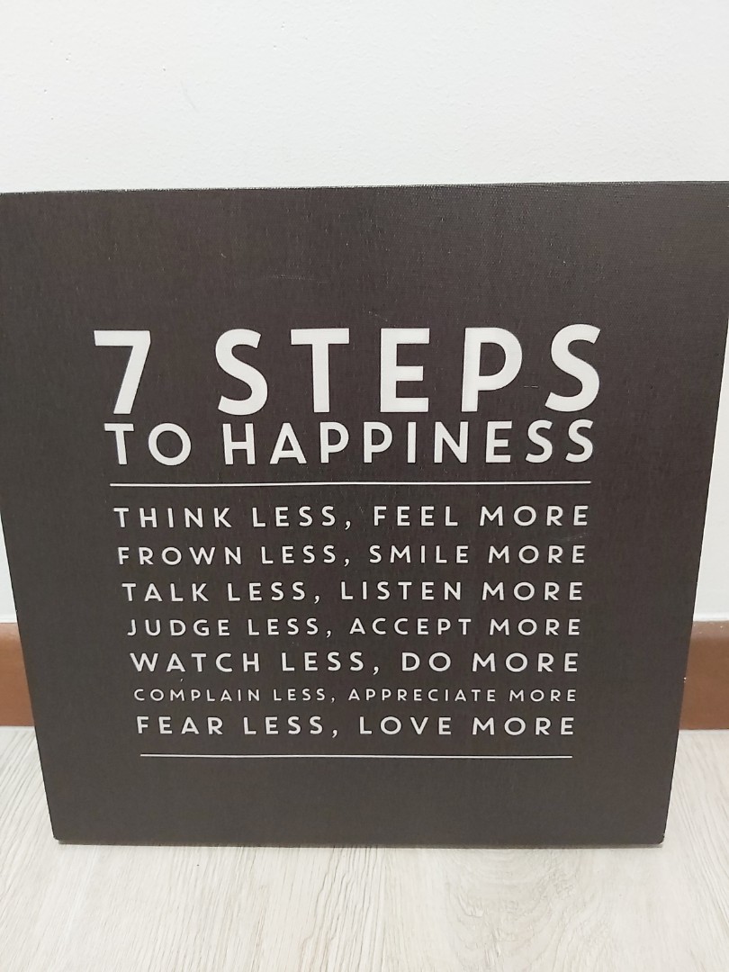 7 steps to happiness frame, Furniture & Home Living, Home Decor, Frames ...