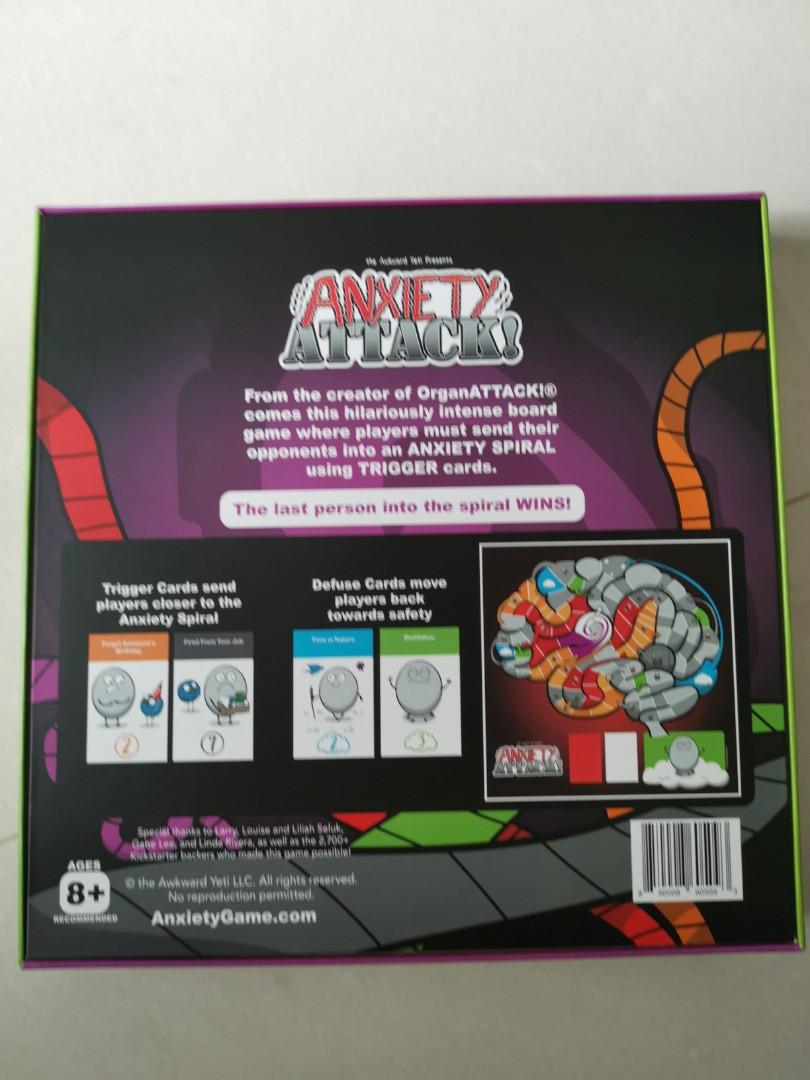 Anxiety Attack! board game, Hobbies & Toys, Toys & Games on Carousell