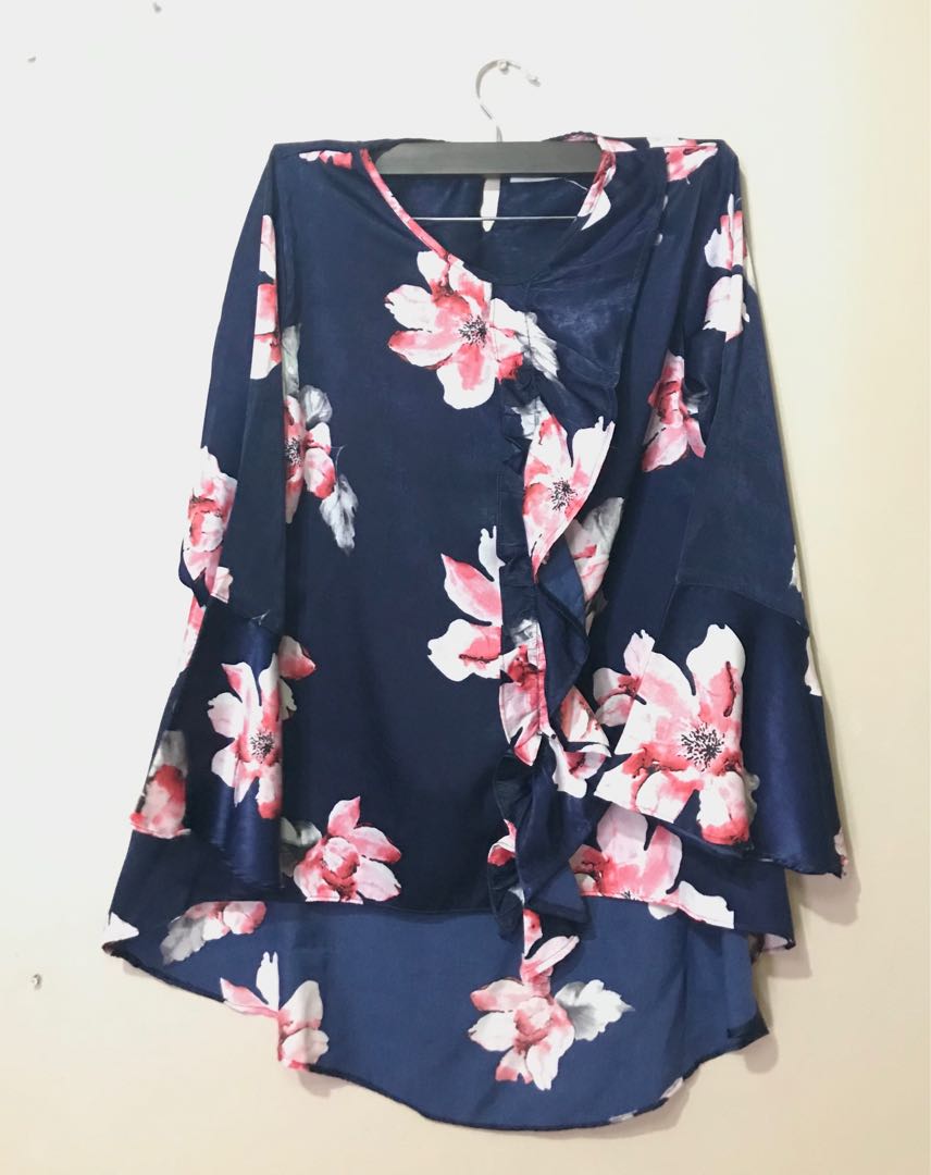 Mayoutfit Blouse panjang, Fesyen Wanita, Pakaian Wanita, Atasan di ...