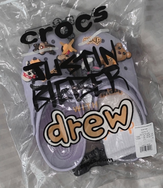 drew house crocs, Men's Fashion, Footwear, Flipflops and Slides on ...