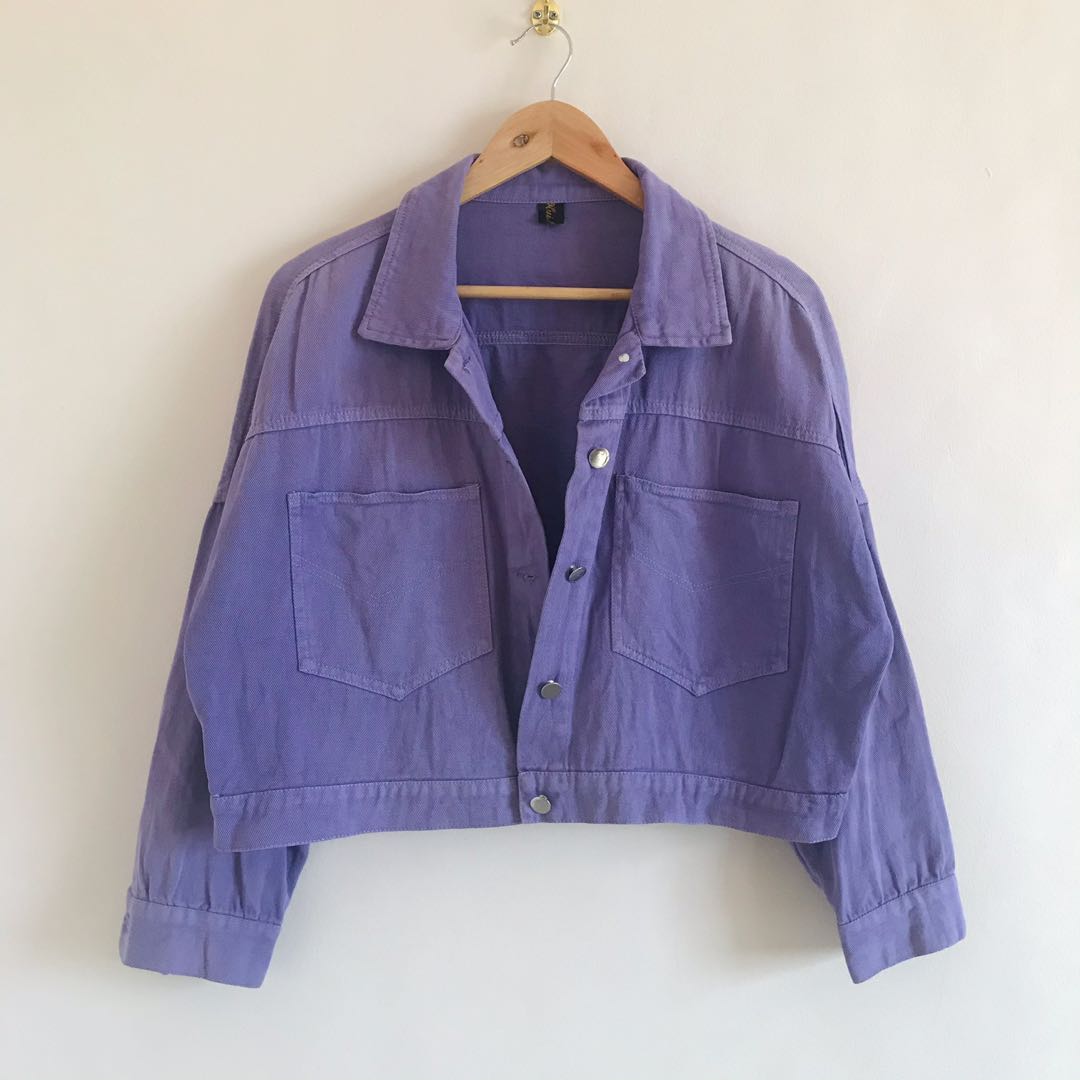 Dropped-Shoulder Cropped Jacket, Women's Fashion, Coats, Jackets and ...