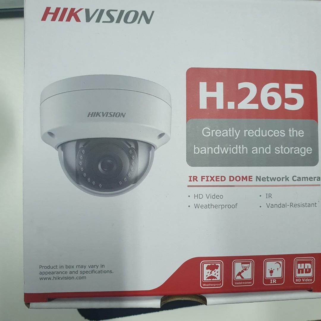 HIKVISION DS-2CD1123G0E-I (L) 2.0 MP IR Fixed Network Dome CCTV PoE IP Camera, Electronics ...
