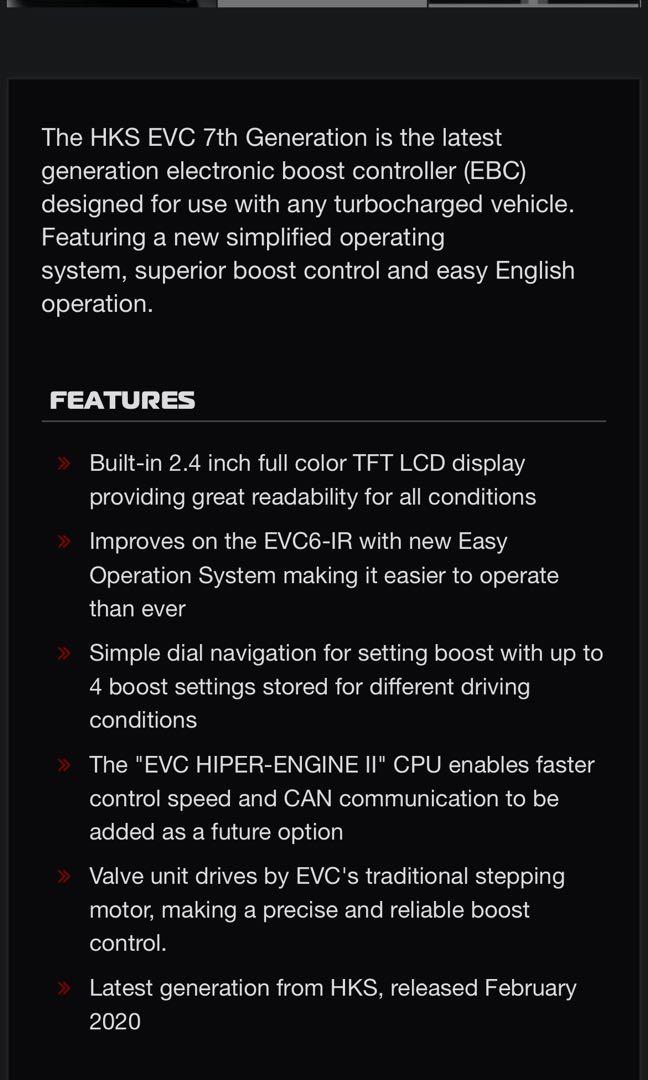 Hks evc 7 boost controller, Car Accessories, Accessories on Carousell