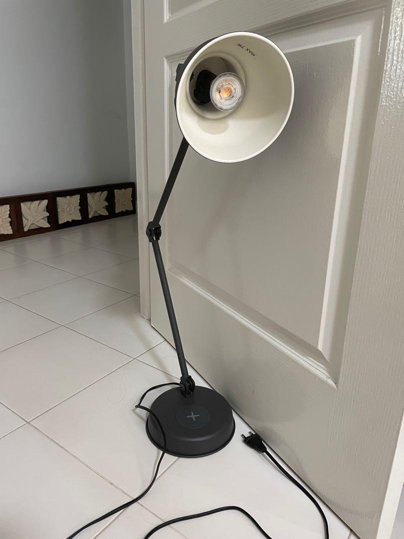 IKEA lamp with wireless charging, Furniture & Home Living, Lighting ...