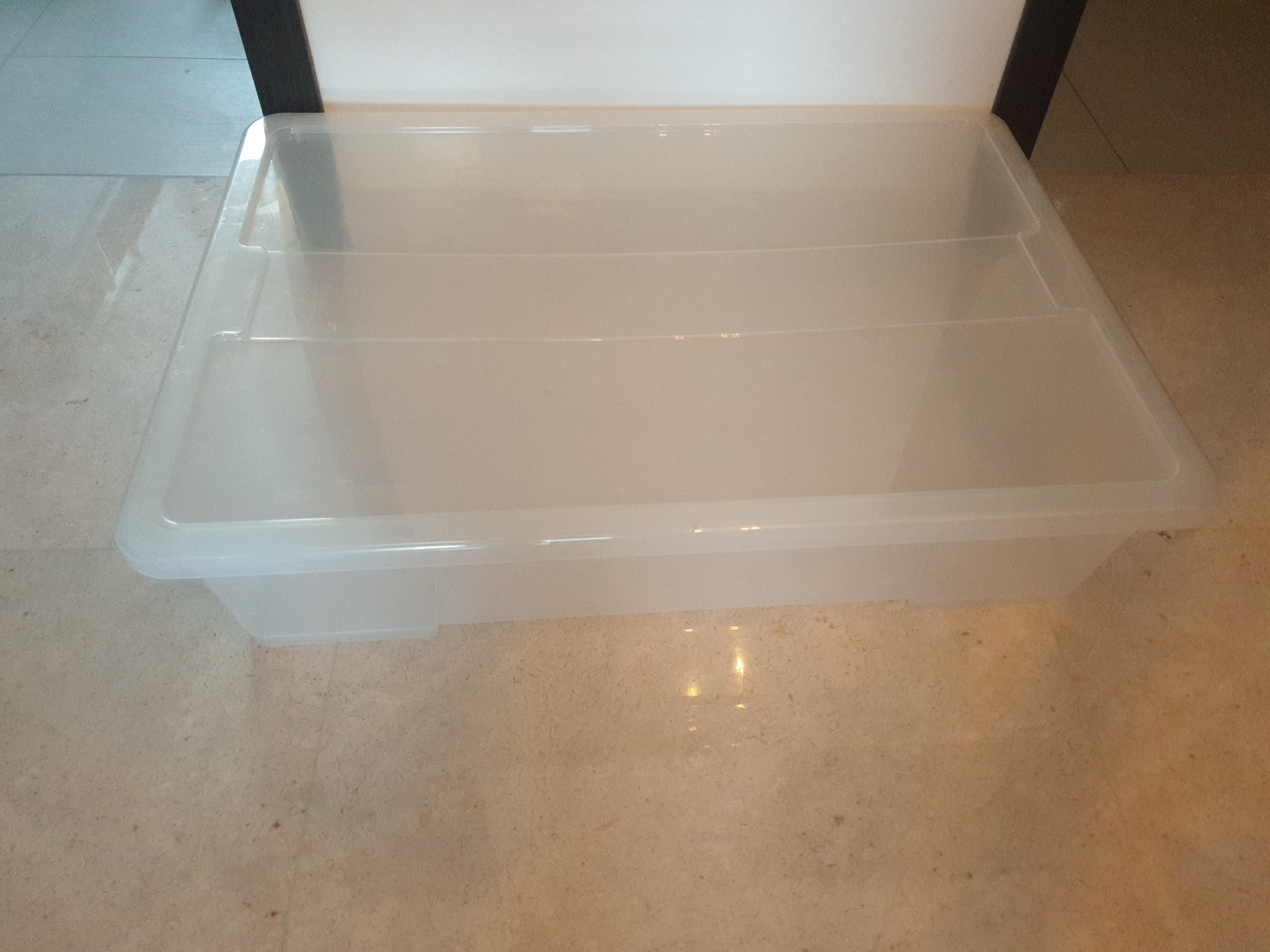 Ikea Samla underbed storage box 55L + Cover, Furniture & Home Living ...