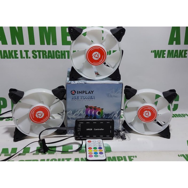 Inplay Ice Tower DF12 3in1 RGB Fan Kit up to 10 fans on Carousell