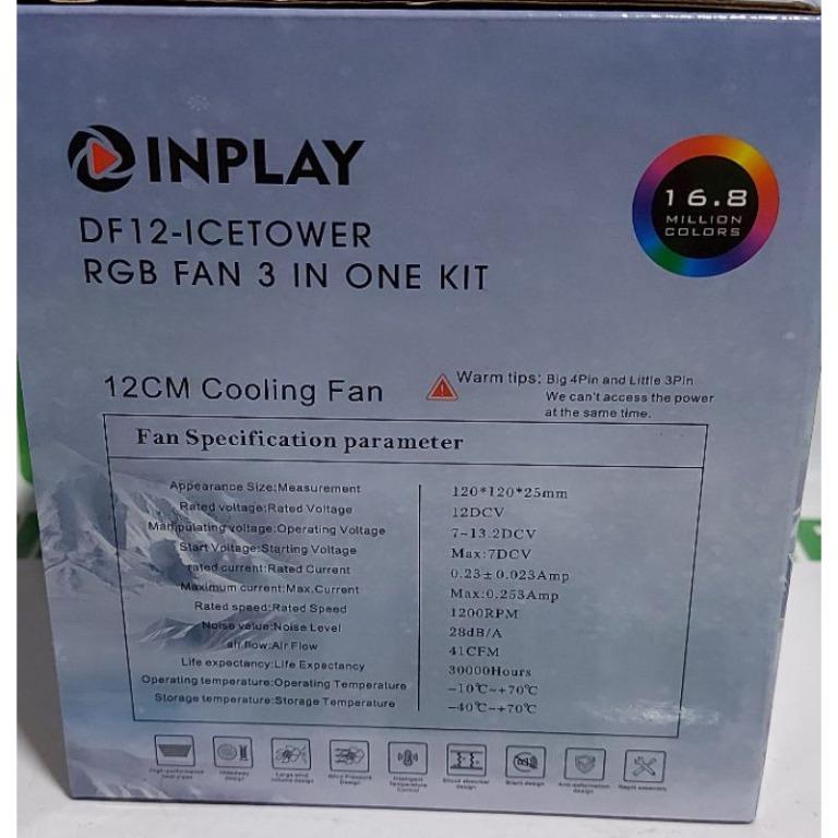 Inplay Ice Tower DF12 3in1 RGB Fan Kit up to 10 fans on Carousell
