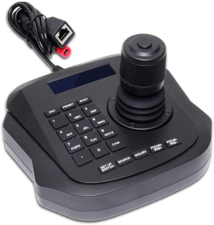 LEFTEK Onvif 4D Joystick IP PTZ Controller Network Keyboard with LCD Display for High Speed PTZ ...