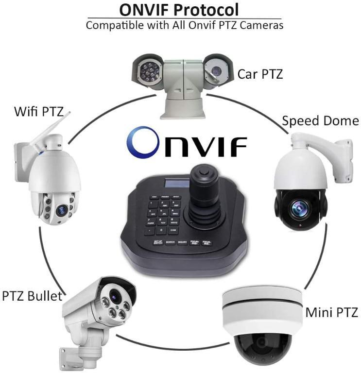 LEFTEK Onvif 4D Joystick IP PTZ Controller Network Keyboard with LCD ...