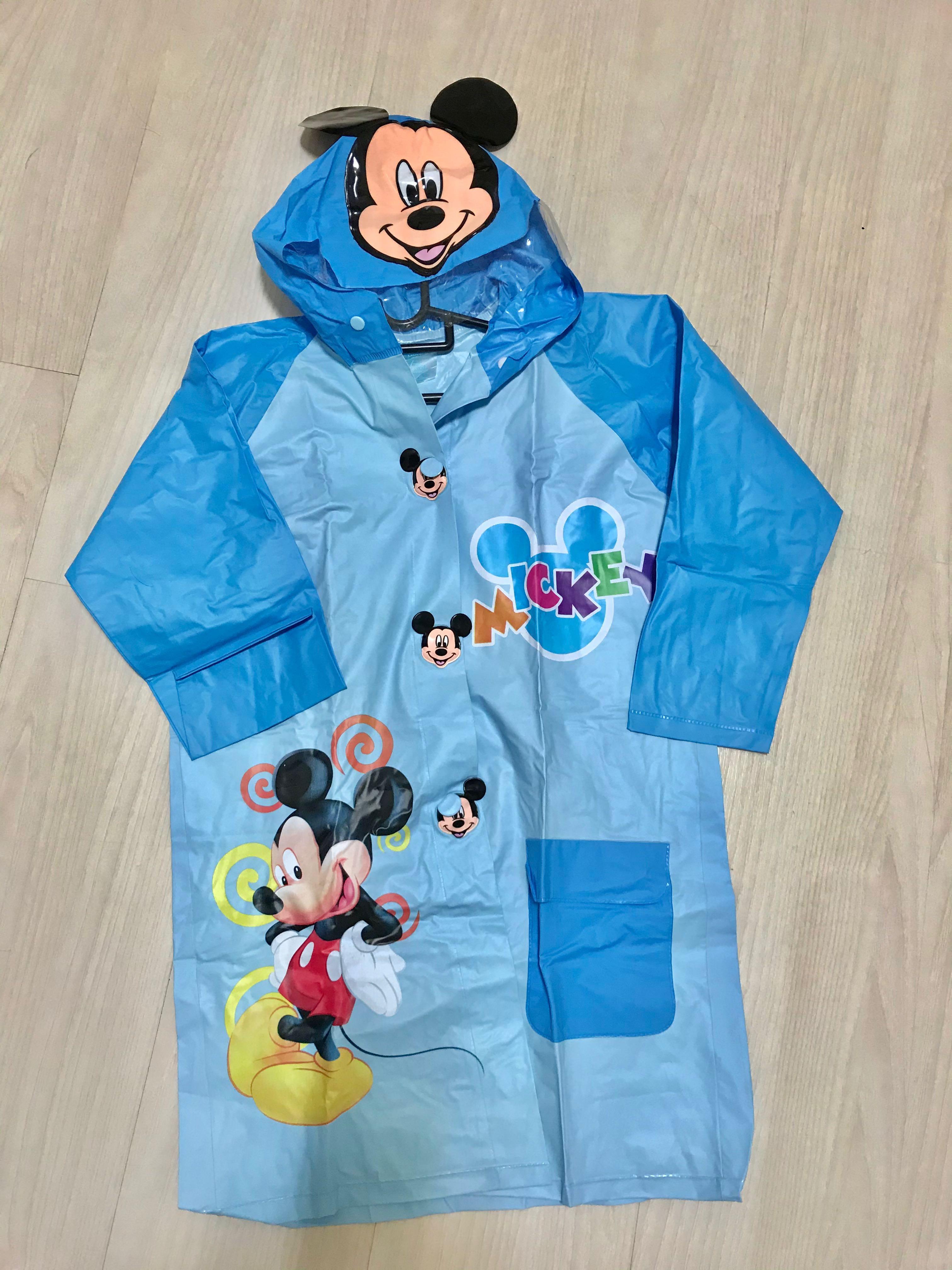 Mickey raincoat, Babies & Kids, Babies & Kids Fashion on Carousell