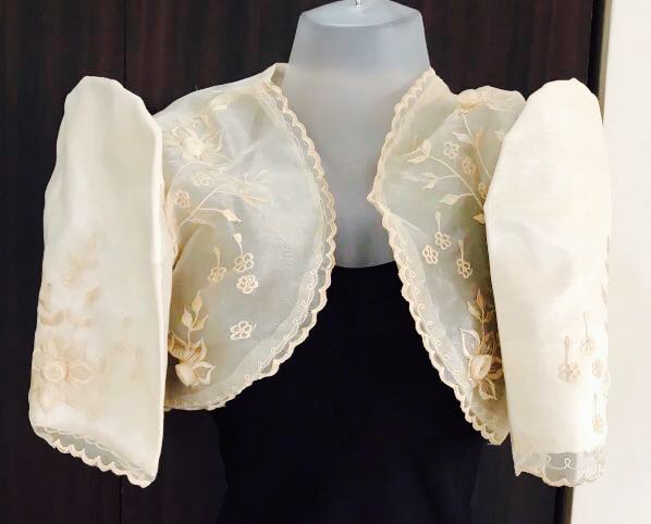 NEW! Elegant Cream Beige Bolero / Gown Cover - Luxury Filipiniana ...