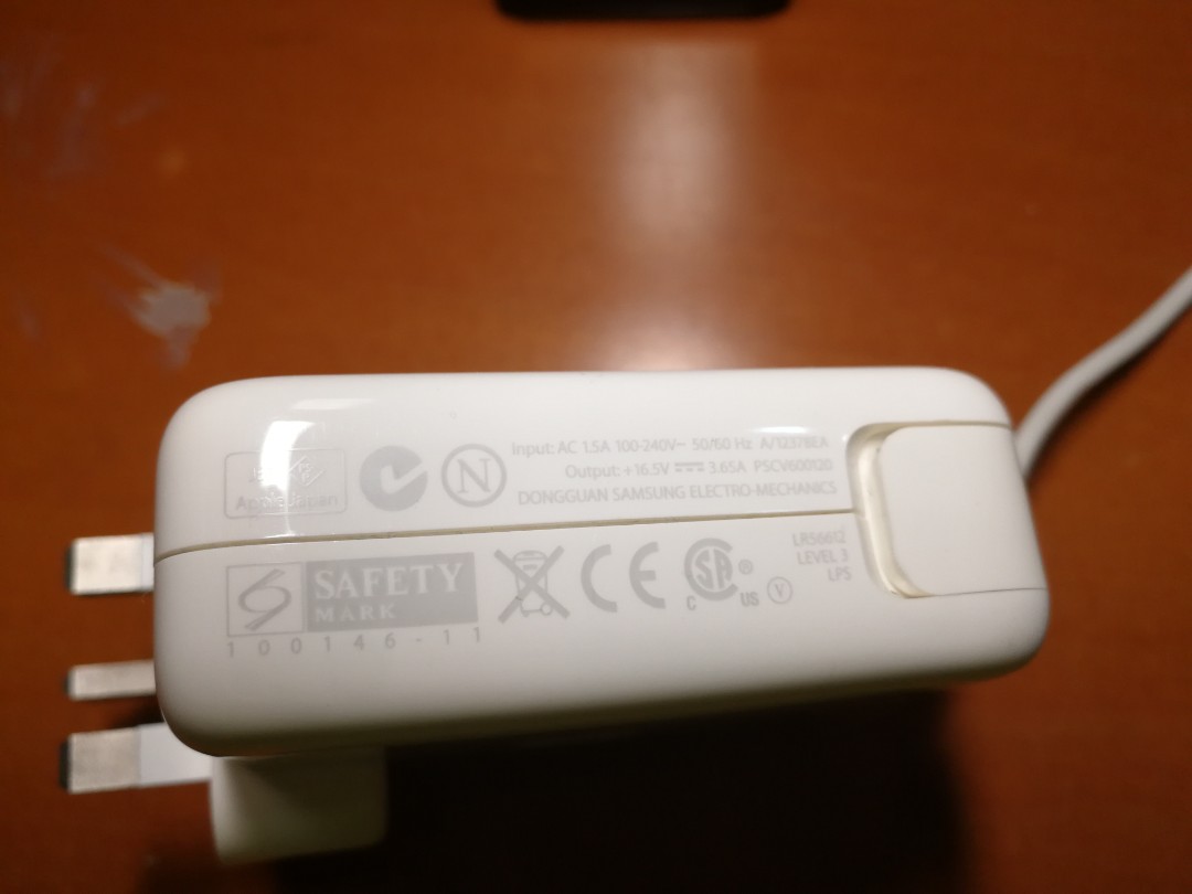 Old Macbook charger (L shape), Computers & Tech, Parts & Accessories ...
