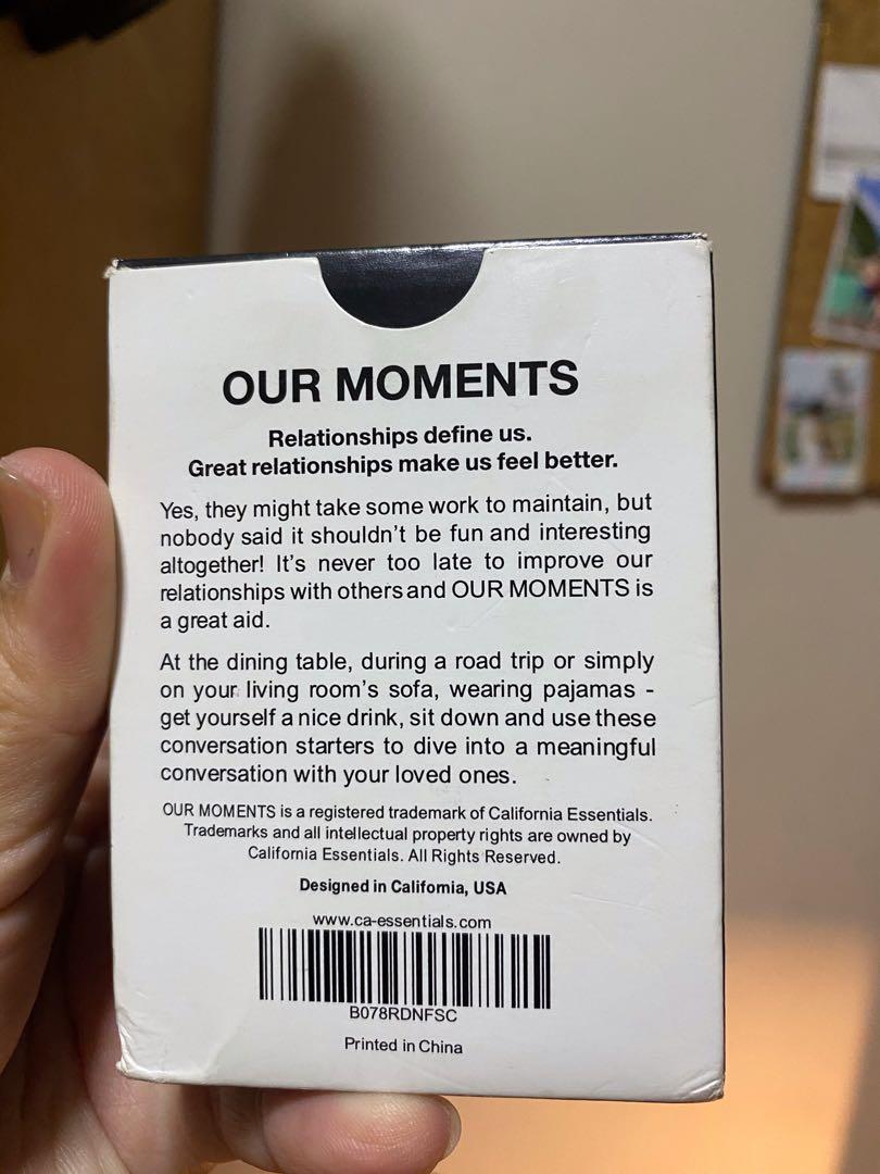Our moments couple card game, Hobbies & Toys, Toys & Games on Carousell