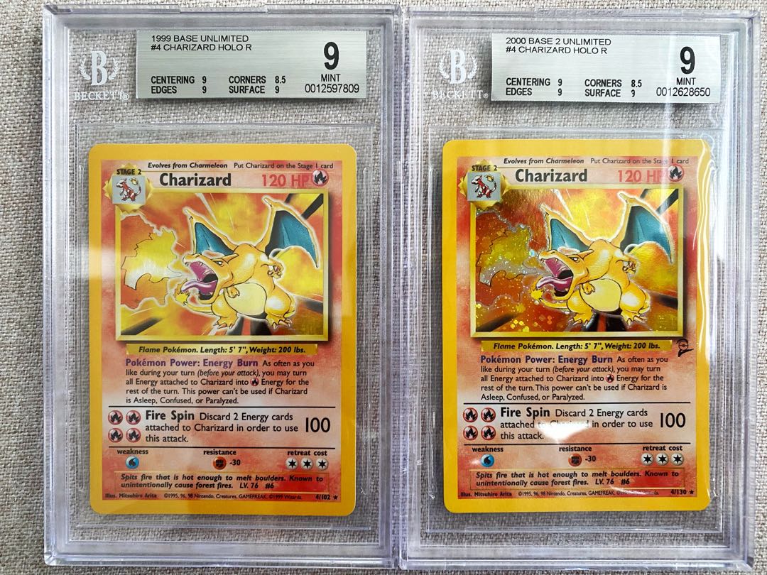 Pokémon Base Set & Base Set 2 Charizard BGS 9, Hobbies & Toys, Toys ...