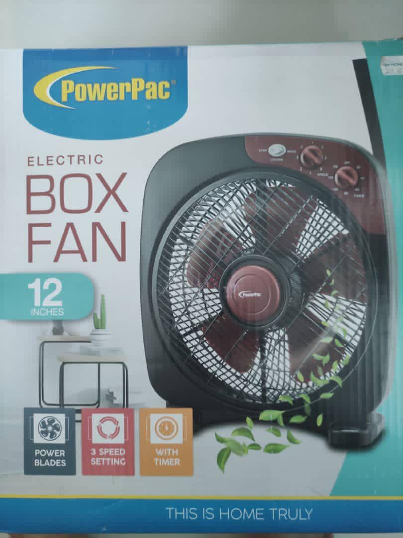 PowerPac BOX FAN, Home Appliances, Cooling & Air Care on Carousell