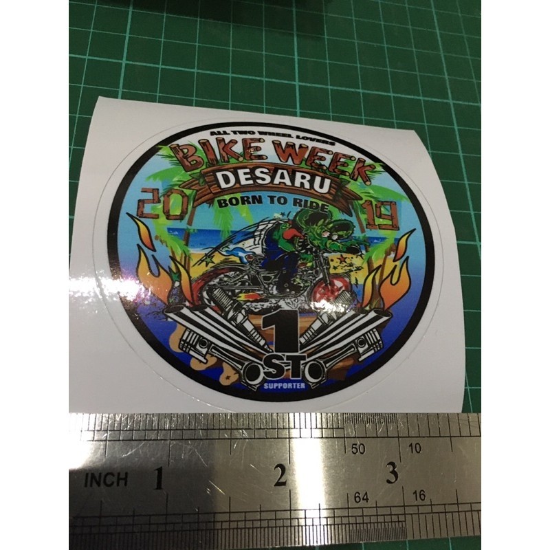 Sticker supporter bike week desaru / santai anak utara / retro morib ...