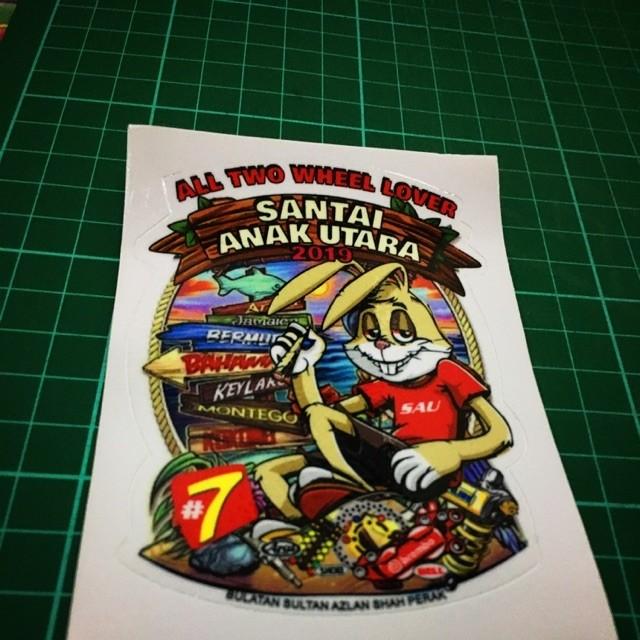 Sticker supporter bike week desaru / santai anak utara / retro morib ...