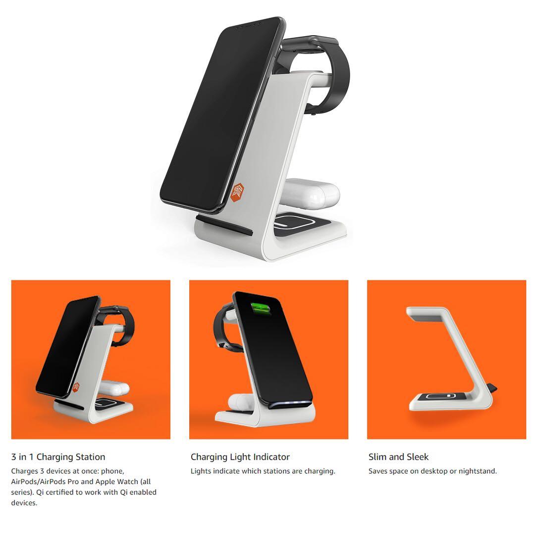STM Charge Tree 3 in 1 Wireless Charging Station for iPhone/ Android ...