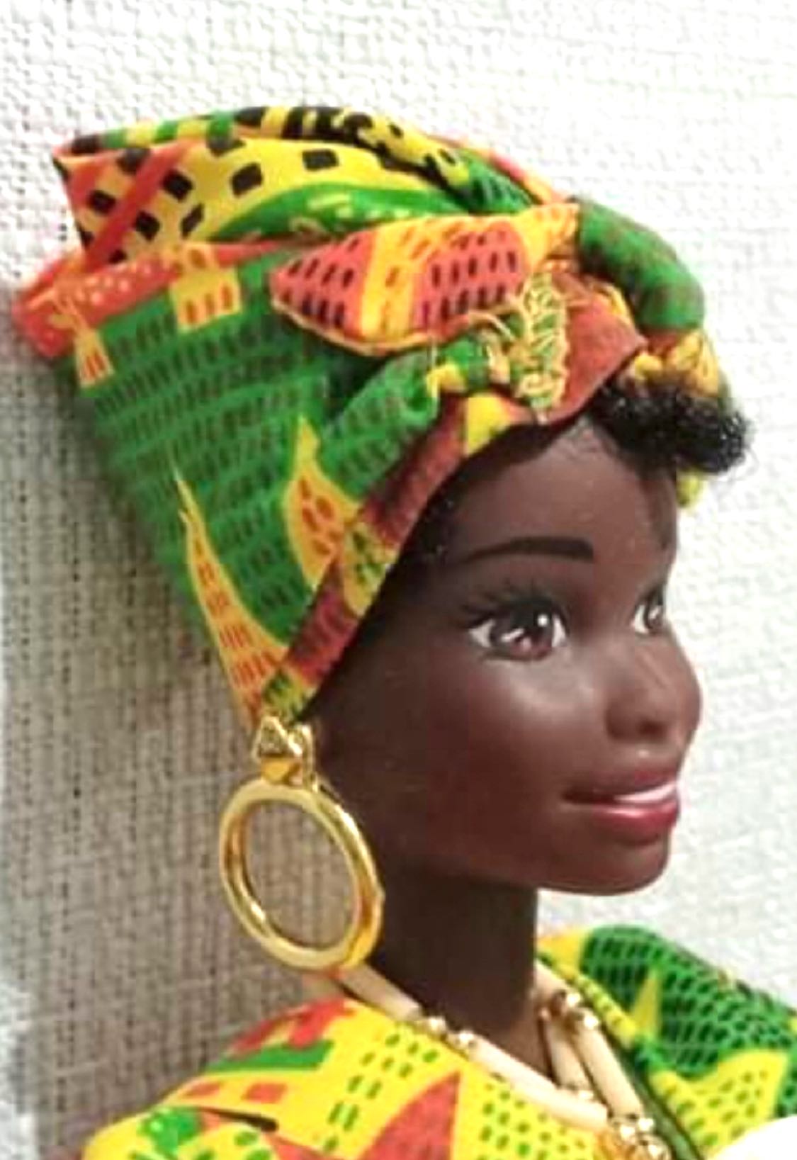 Vintage Black AFRICAN Barbie Doll in Native Dress Outfit + BONUS Item ...