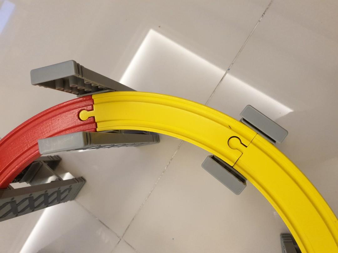 Wooden train set spiral multi storey bridge support stilts. Compatible ...