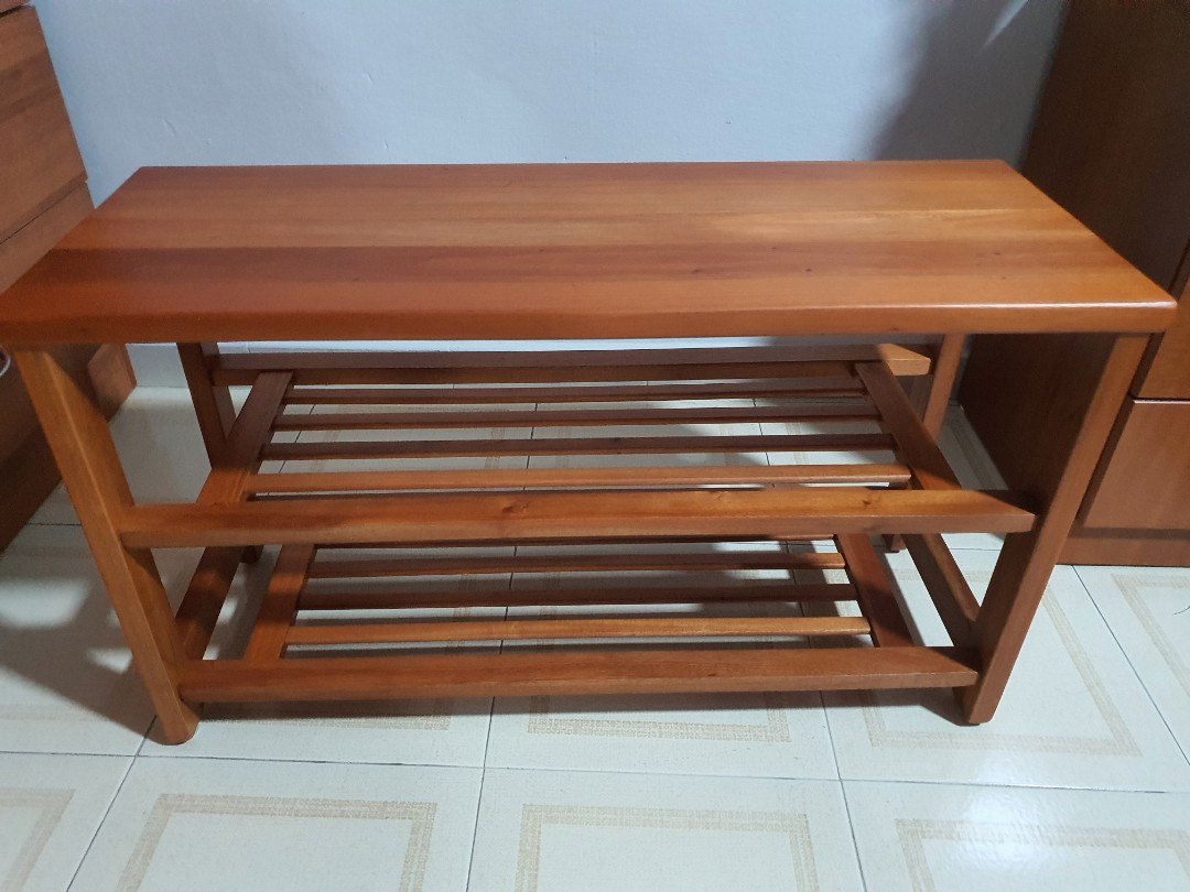 2 Tier Rack (Wooden), Furniture & Home Living, Furniture, Tables & Sets ...