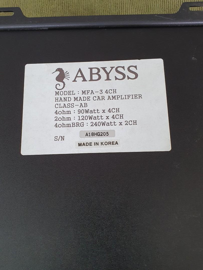 Abyss 4ch amplifier, Car Accessories, Accessories on Carousell