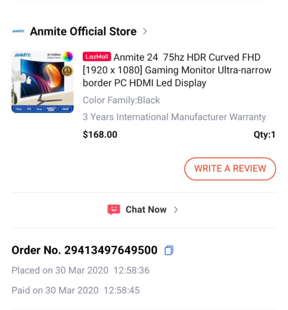 Anmite curved monitor, Computers & Tech, Parts & Accessories, Monitor ...