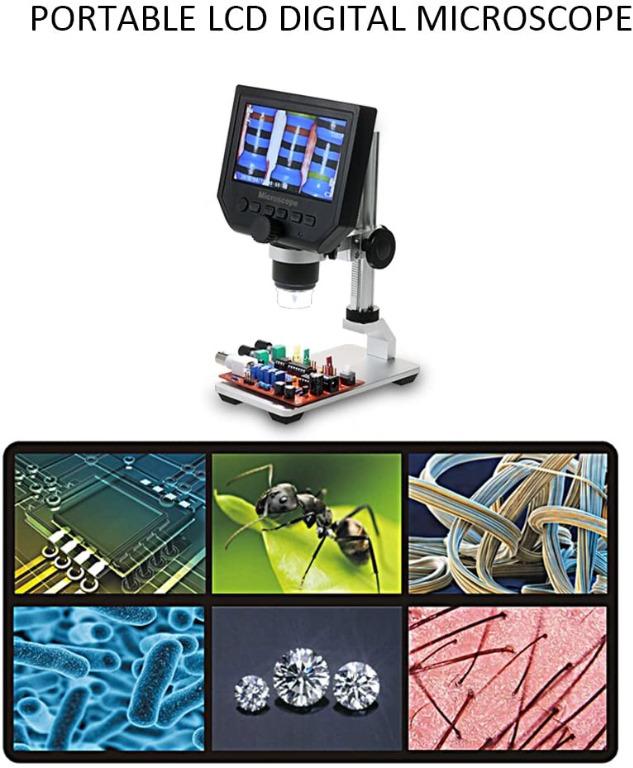 Digilife Digital USB Microscope,600X 4.3'' HD 3.6MP LCD Continuous ...