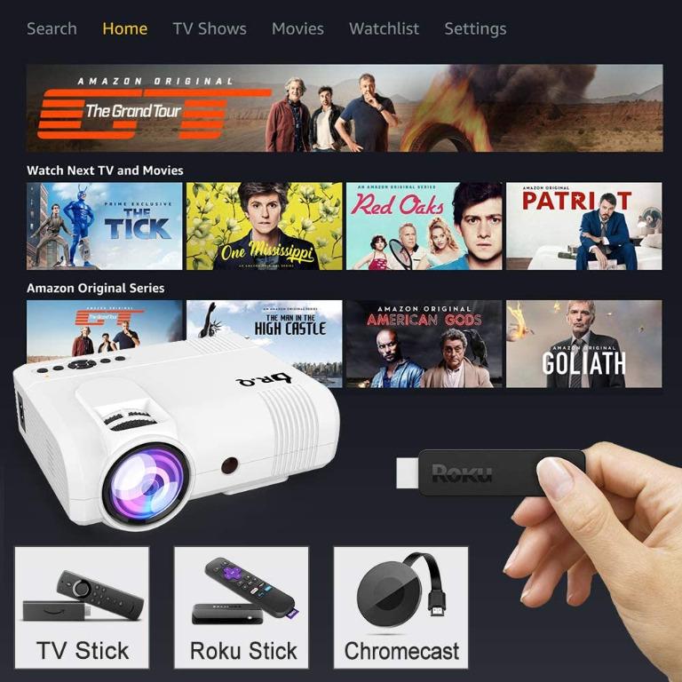 DR.Q Projector, Mini Projector 6000 Lumens, Video Projector Supports ...
