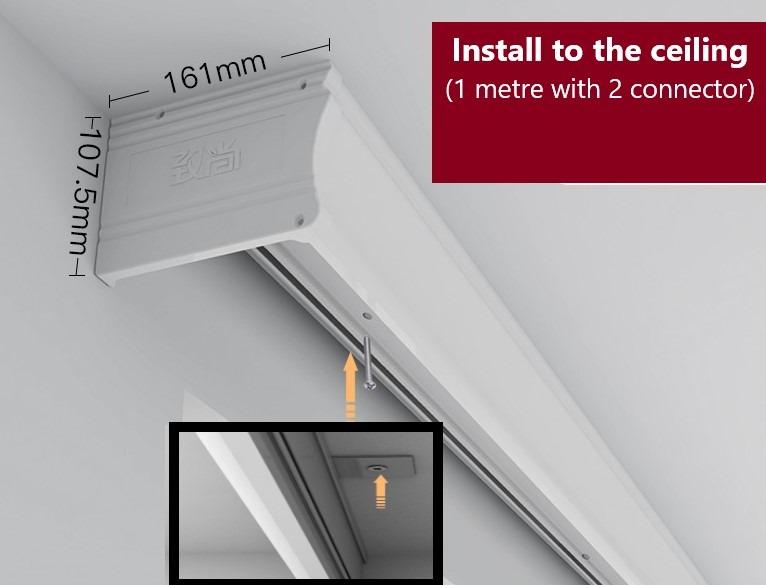 Hidden Curtain Track Box (Customized product), Furniture & Home Living ...