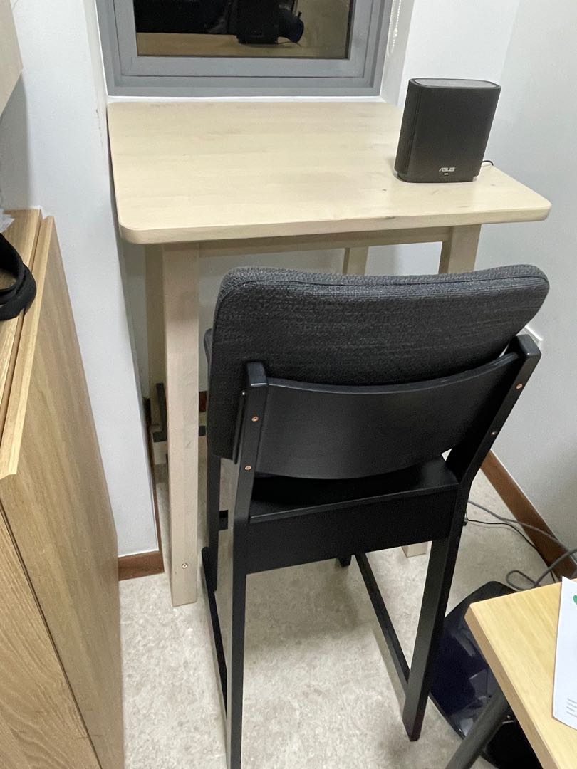 High Study Table & Chair, Furniture & Home Living, Furniture, Tables ...