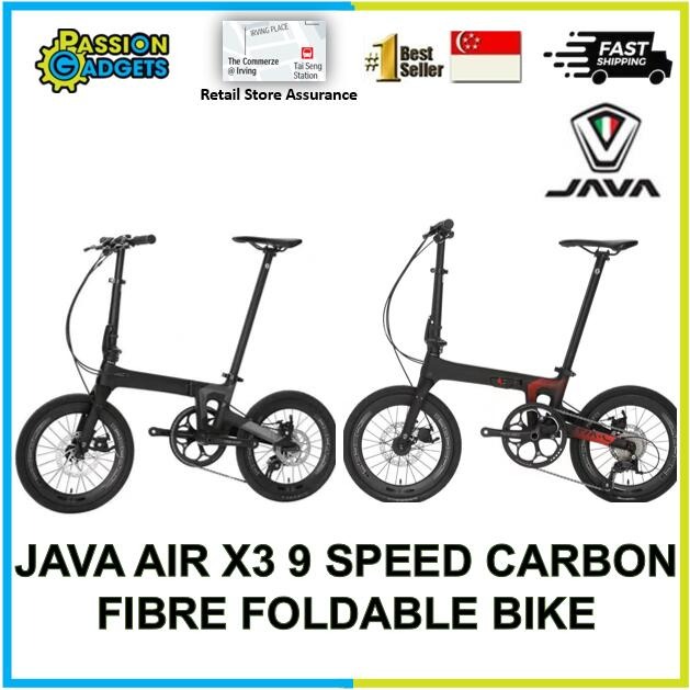 Java J-Air X3 16 Inch 9 Speed Carbon Fibre Foldable Bike Bicycle, Sports Equipment, Bicycles ...