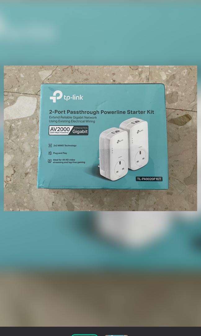 Latest version of 2 port pass through powerline starter kit AV2000 TL ...