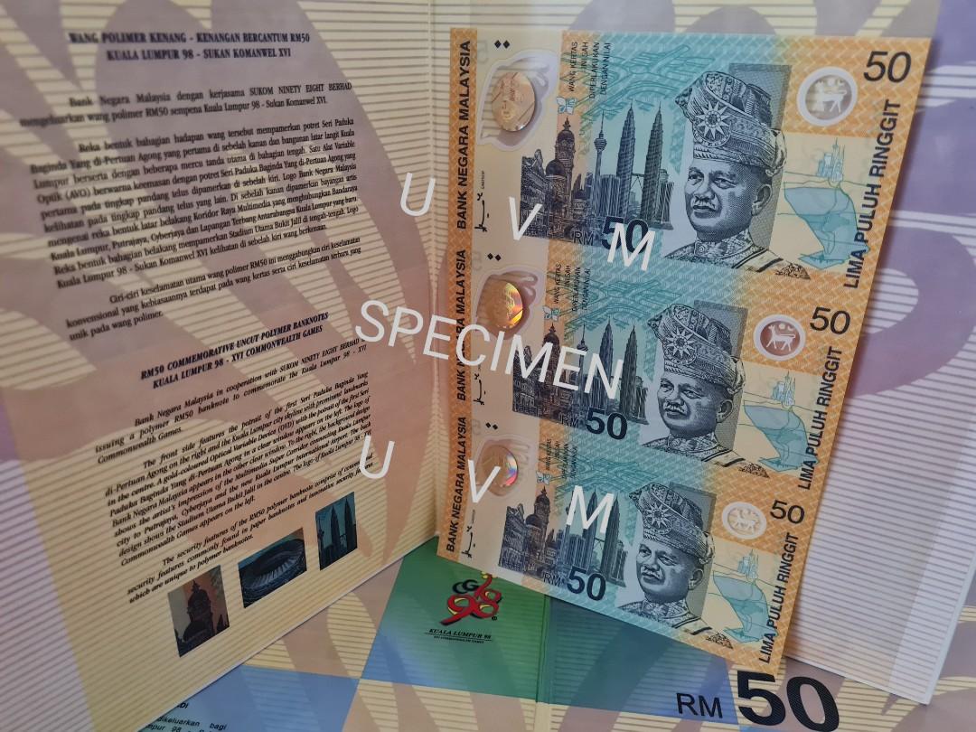 Malaysia Rm50 Polymer Banknote, Hobbies & Toys, Memorabilia ...