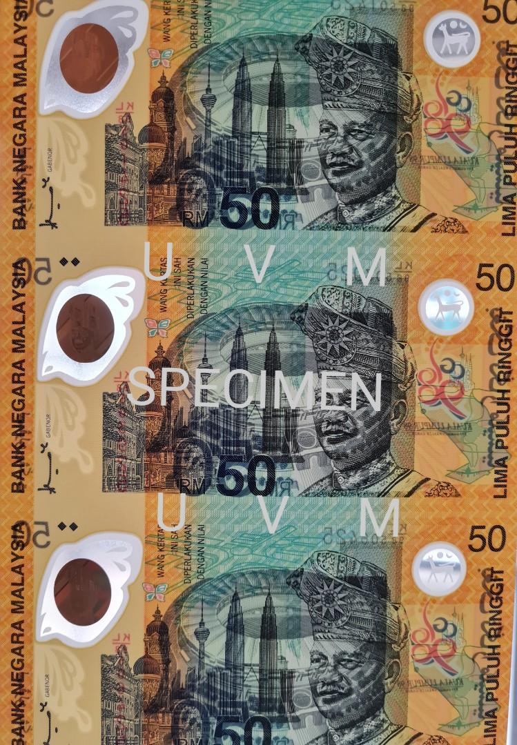 Malaysia Rm50 Polymer Banknote, Hobbies & Toys, Memorabilia ...