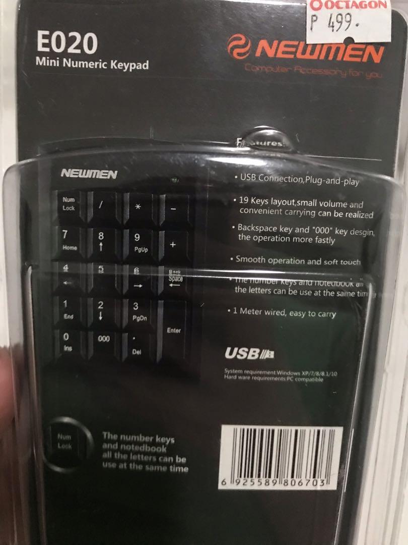 Mini Numeric keypad Newmen E020, Computers & Tech, Parts & Accessories, Computer Keyboard on ...