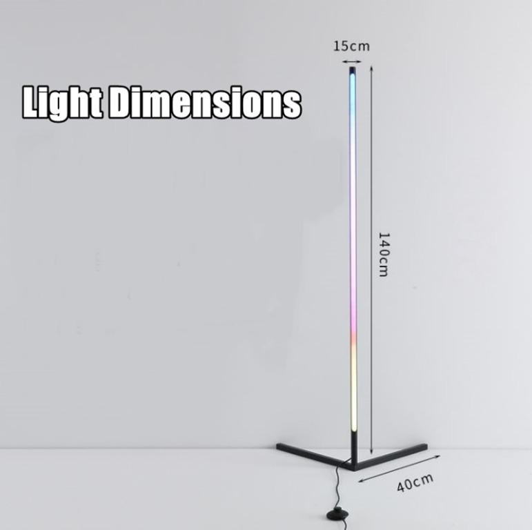 Minimalist Standing Floor Light/ Nordic RGB Lamp/ RGB Standing Floor ...