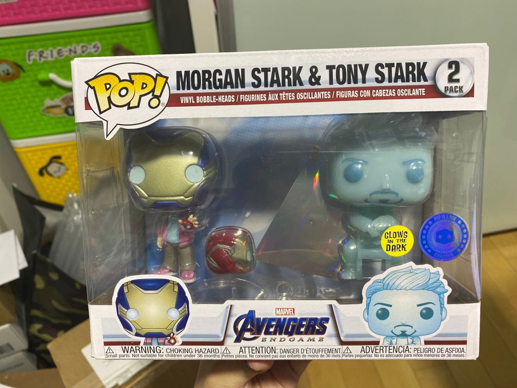 Morgan Stark and Tony Stark (GITD) Funko Pop 2-Pack, Hobbies & Toys ...