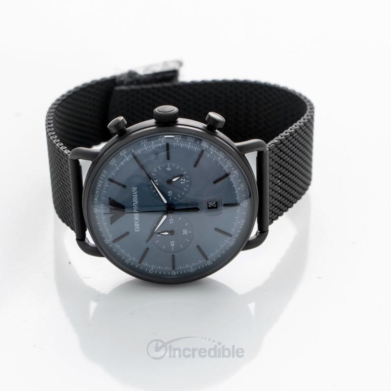 [NEW] Emporio Armani Chronograph Quartz Blue Dial Men's Watch AR11201 ...