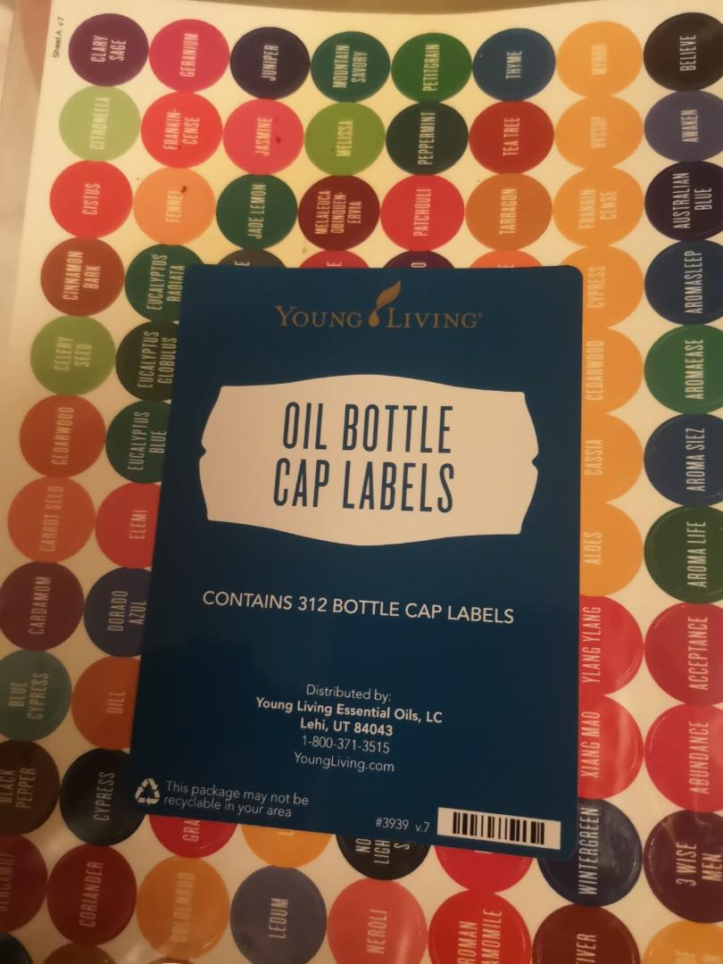 Oil bottle cap labels, Everything Else on Carousell