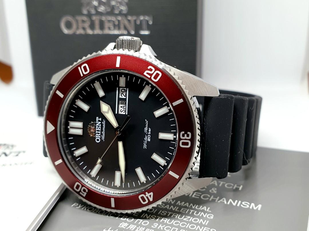 Orient Ray III Kano automatic burgundy dive watch RA-AA0011B19B, Mobile ...