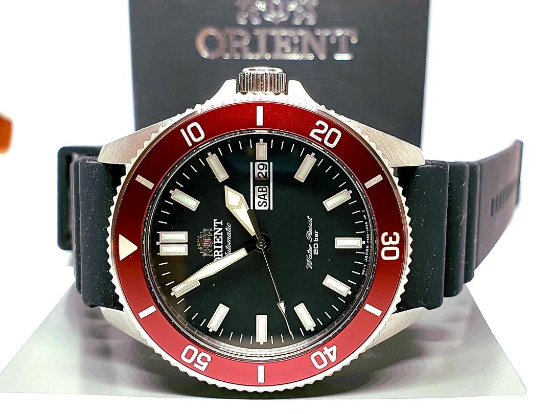 Orient Ray III Kano automatic burgundy dive watch RA-AA0011B19B, Mobile ...