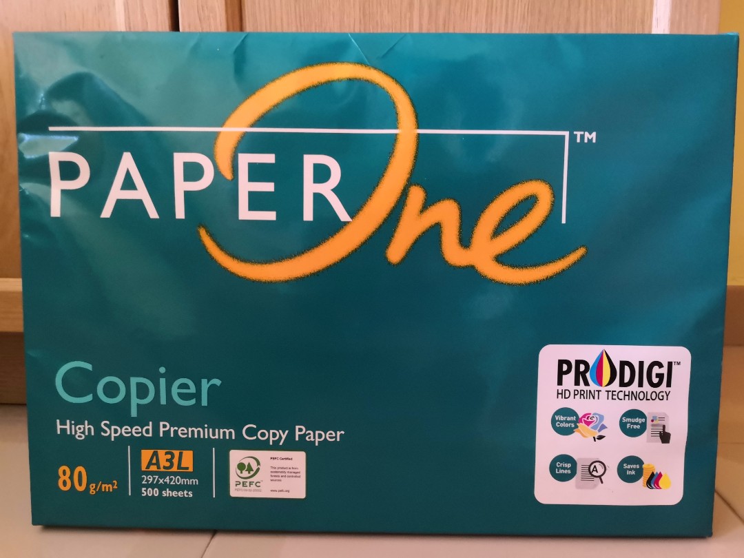 PaperOne 80gsm A3L Copier paper 500 sheets, Hobbies & Toys, Stationery ...