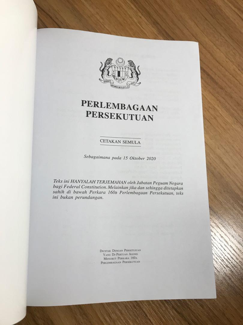 Perlembagaan Persekutuan 2020, Hobbies & Toys, Books & Magazines ...