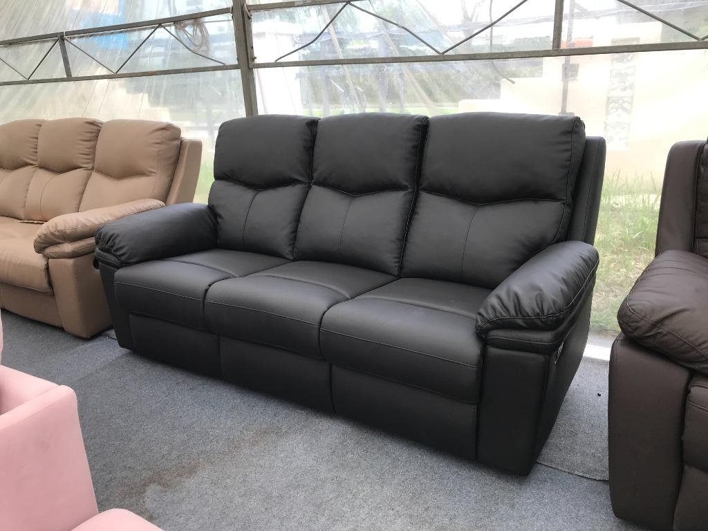 Polyurethane Leather 3 Seater Recliner Sofa, Furniture & Home Living ...