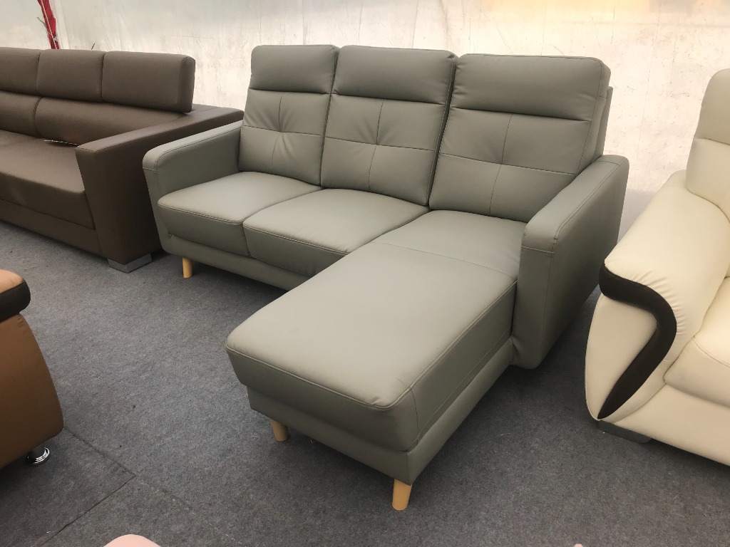 Polyurethane Leather L-Shape Sofa, Furniture & Home Living, Furniture ...