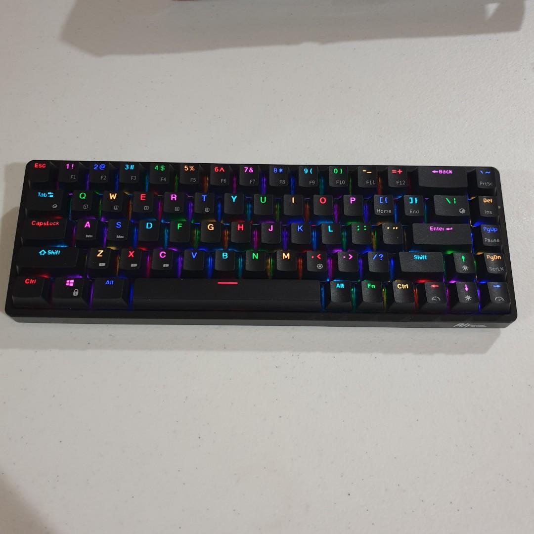HOTSWAP! Royal Kludge RK G68 black mechanical keyboard with bluetooth 2 ...