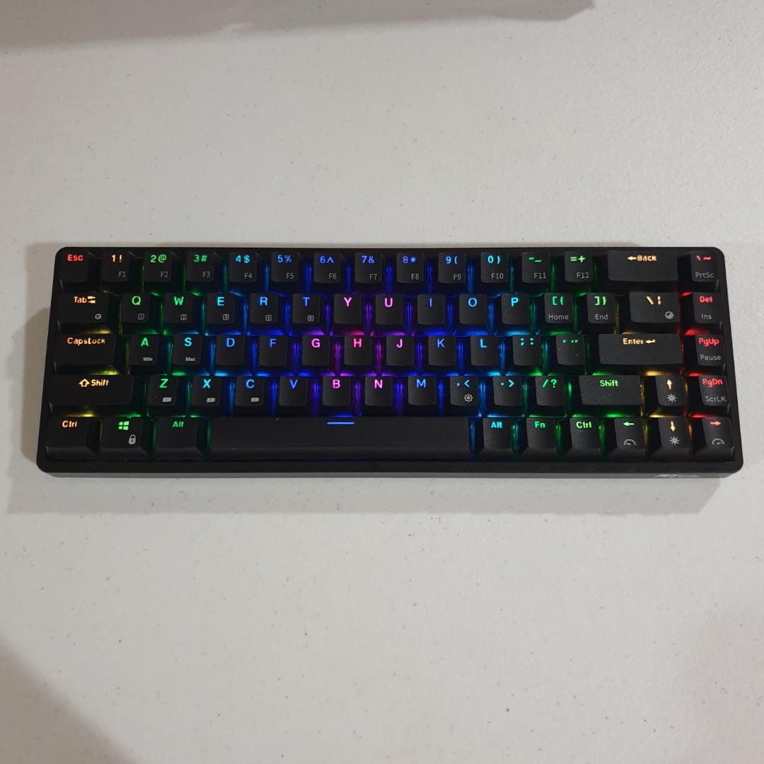 HOTSWAP! Royal Kludge RK G68 black mechanical keyboard with bluetooth 2 ...